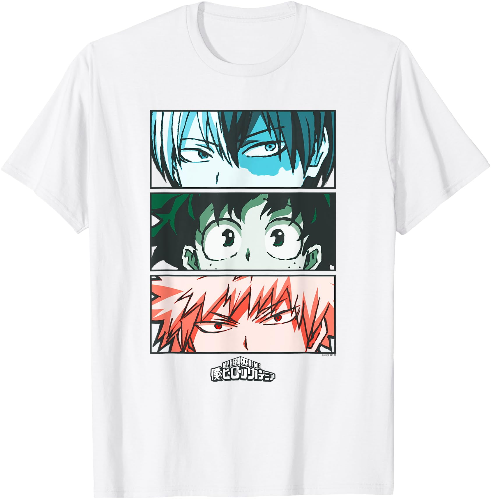 My Hero Academia MHA Todoroki Deku Anime T-Shirt,Dark Heather Color ...