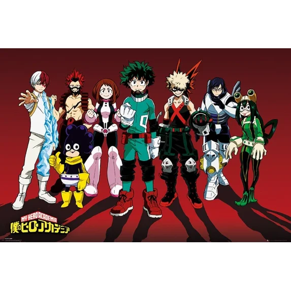 My Hero Academia - Manga Tv Show Poster (Character Line-Up) UNFRAMED ...