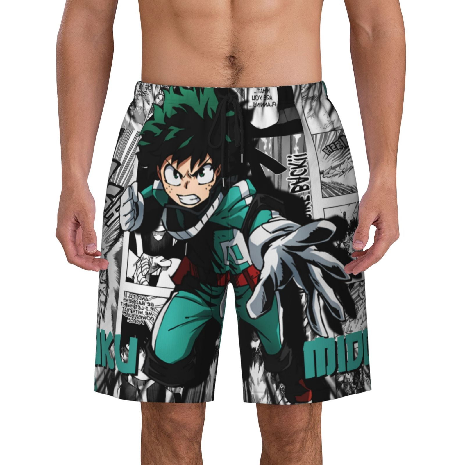 My Hero Academia Men's Swim Trunks Quick Dry Board Shorts Bathing Suit ...