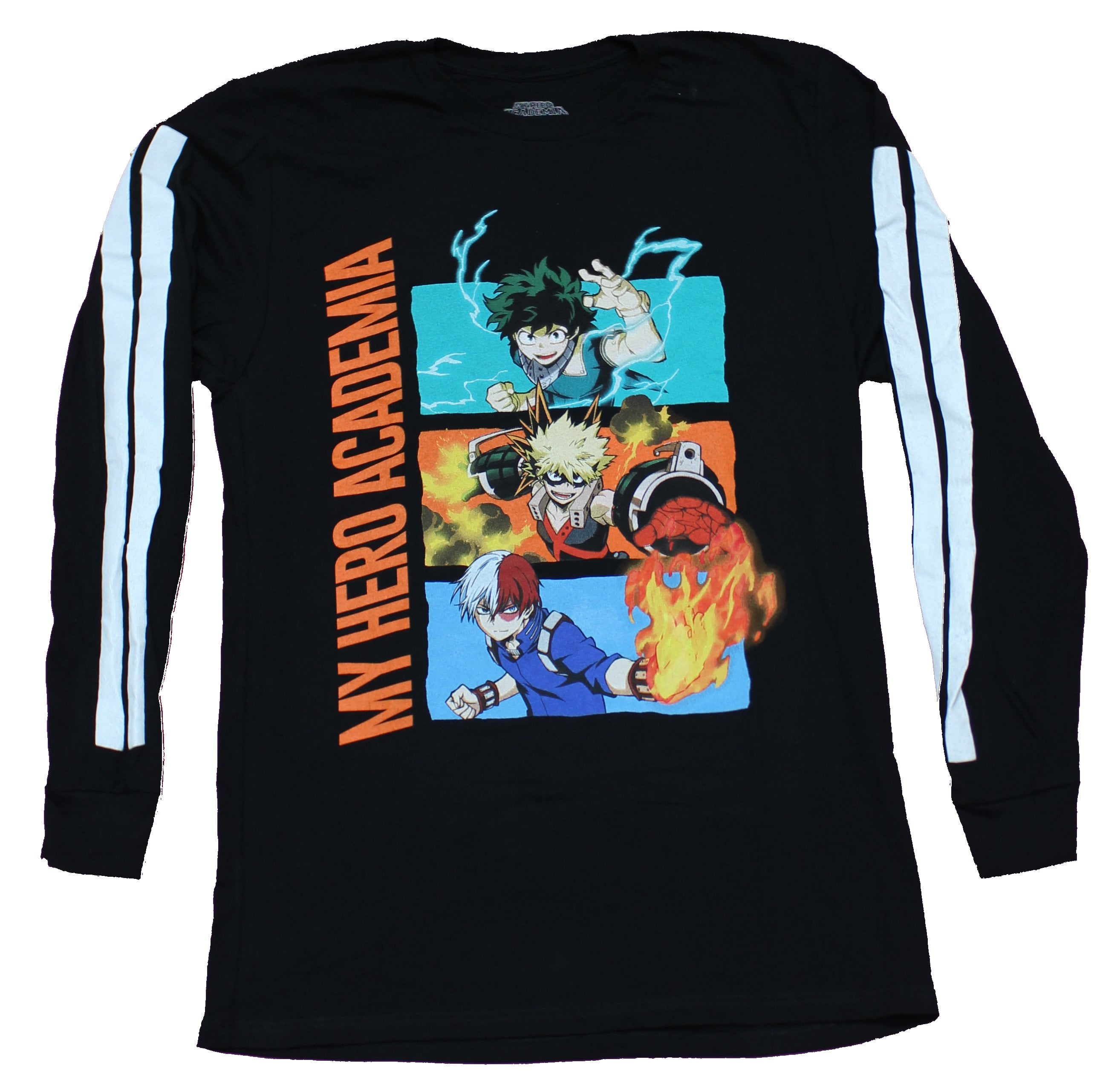 My Hero Academia Mens Long Sleeve T-Shirt - Bakago Todoroki Deku Power ...