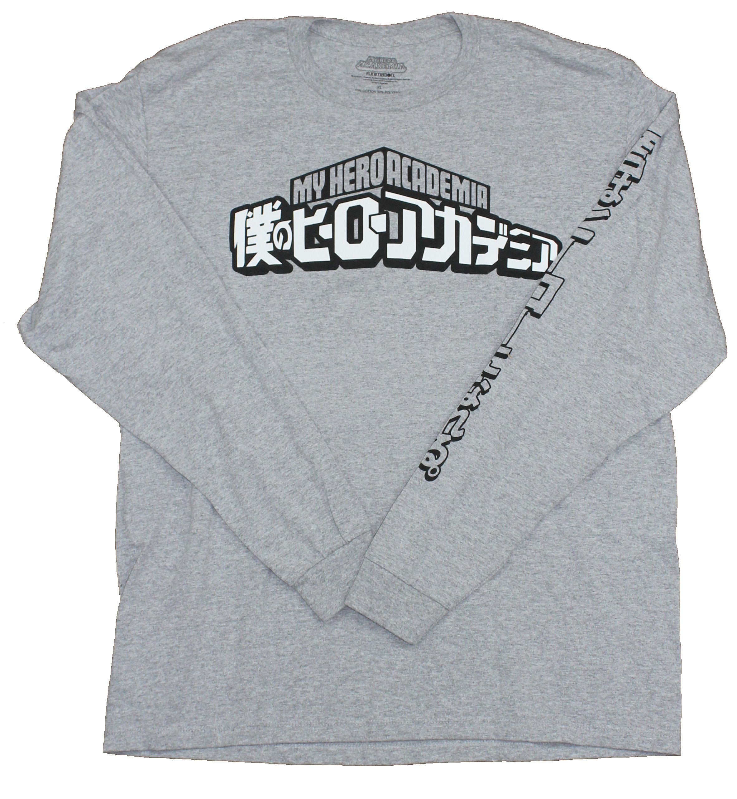 My Hero Academia Mens Long sleeve T-Shirt - Classic Logo Image Group ...