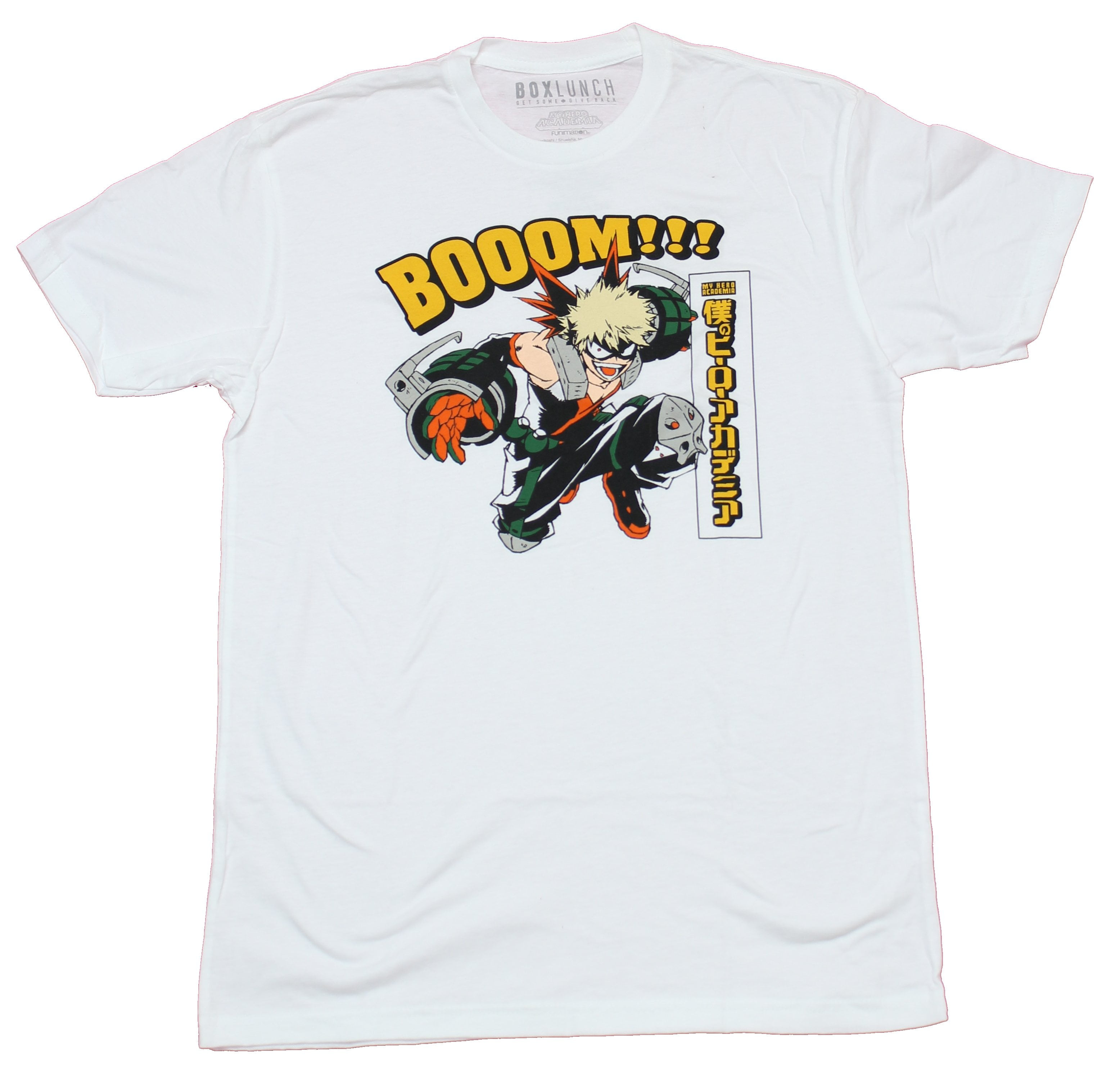 My Hero Academia Mens T-Shirt - Bakugo Boooom! Action Ready (Large ...