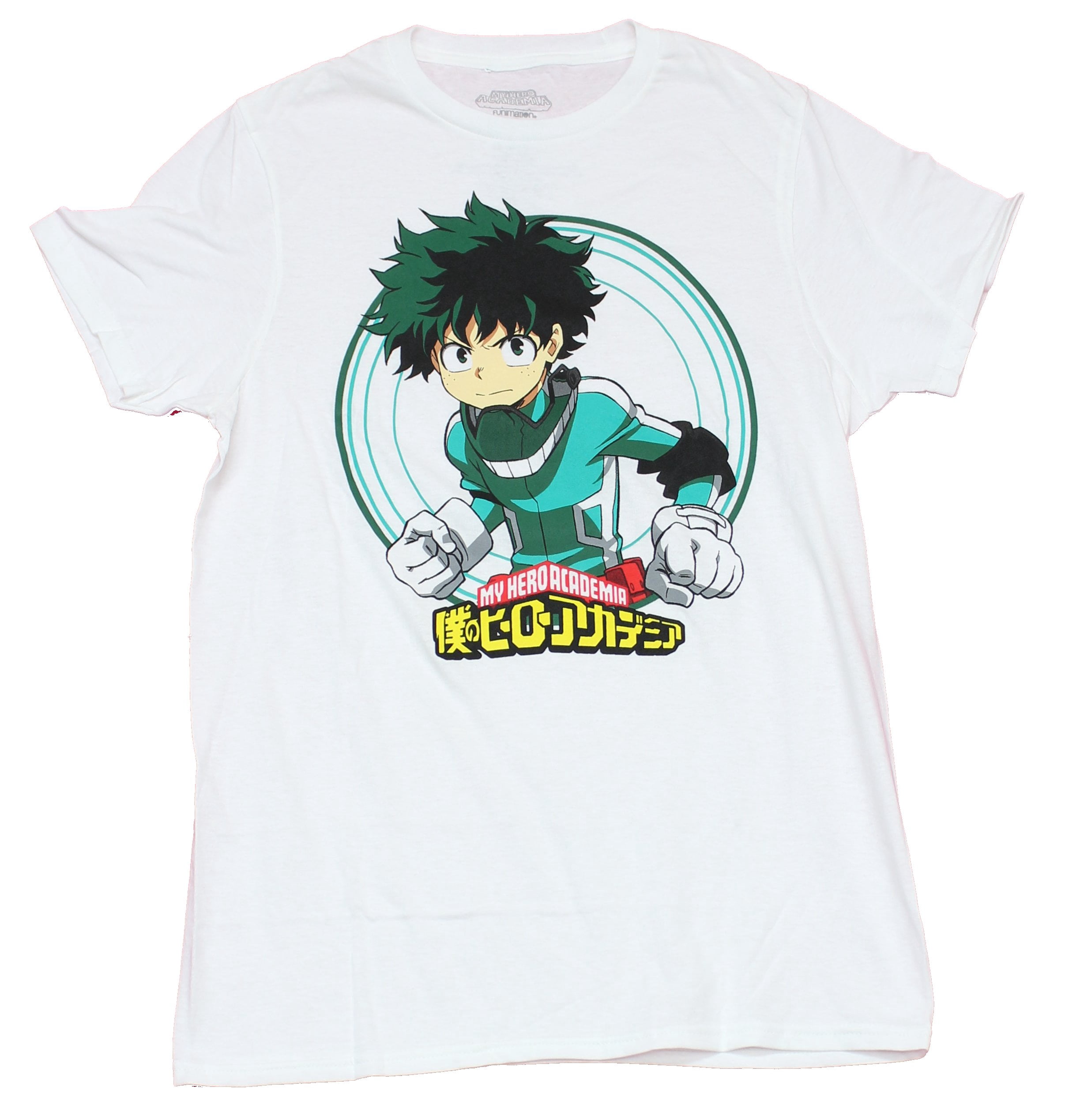 My Hero Academia Mens T-Shirt - Deku Izuku Midoriya Circle Target Image ...