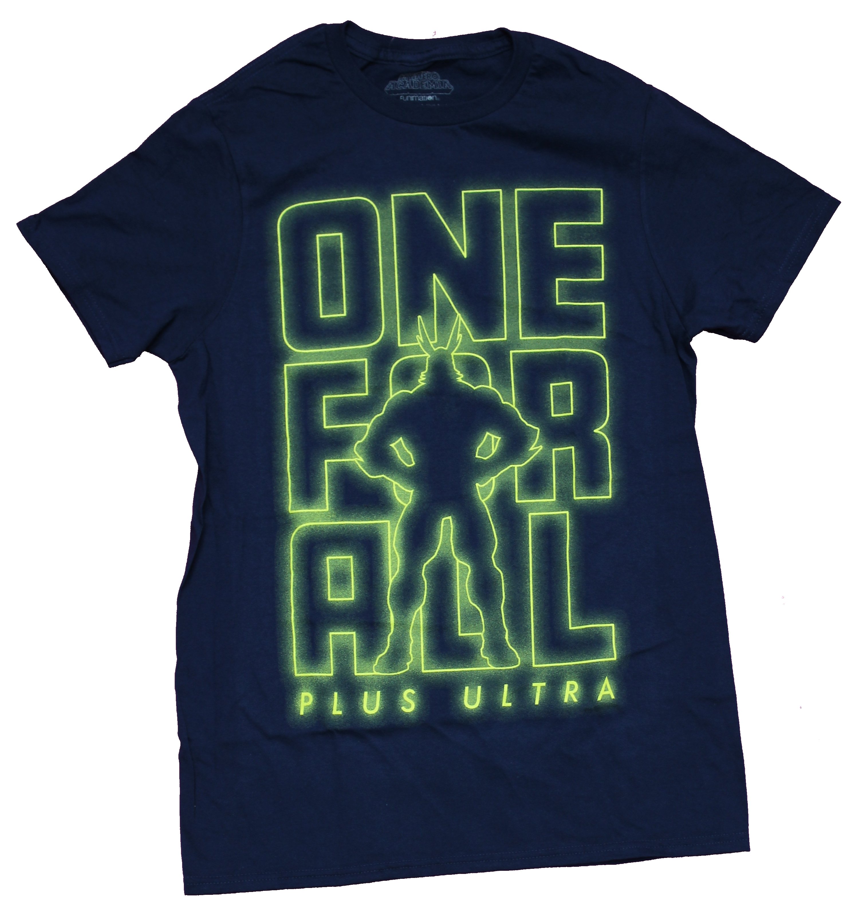 My Hero Academia Mens T-Shirt - One For All Glowing All Might Outline ...