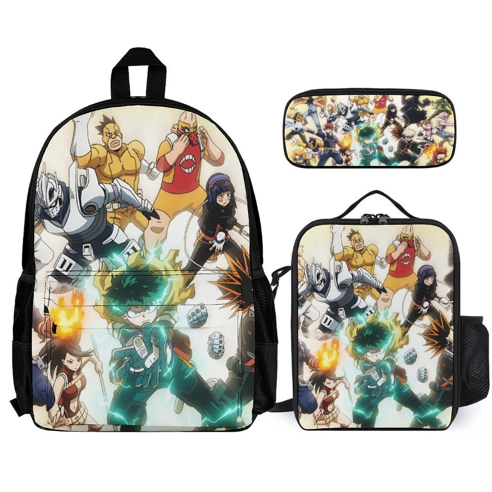 My Hero Academia Mha Anime Backpack With Lunch Bag Pencil Case Pen Bag ...