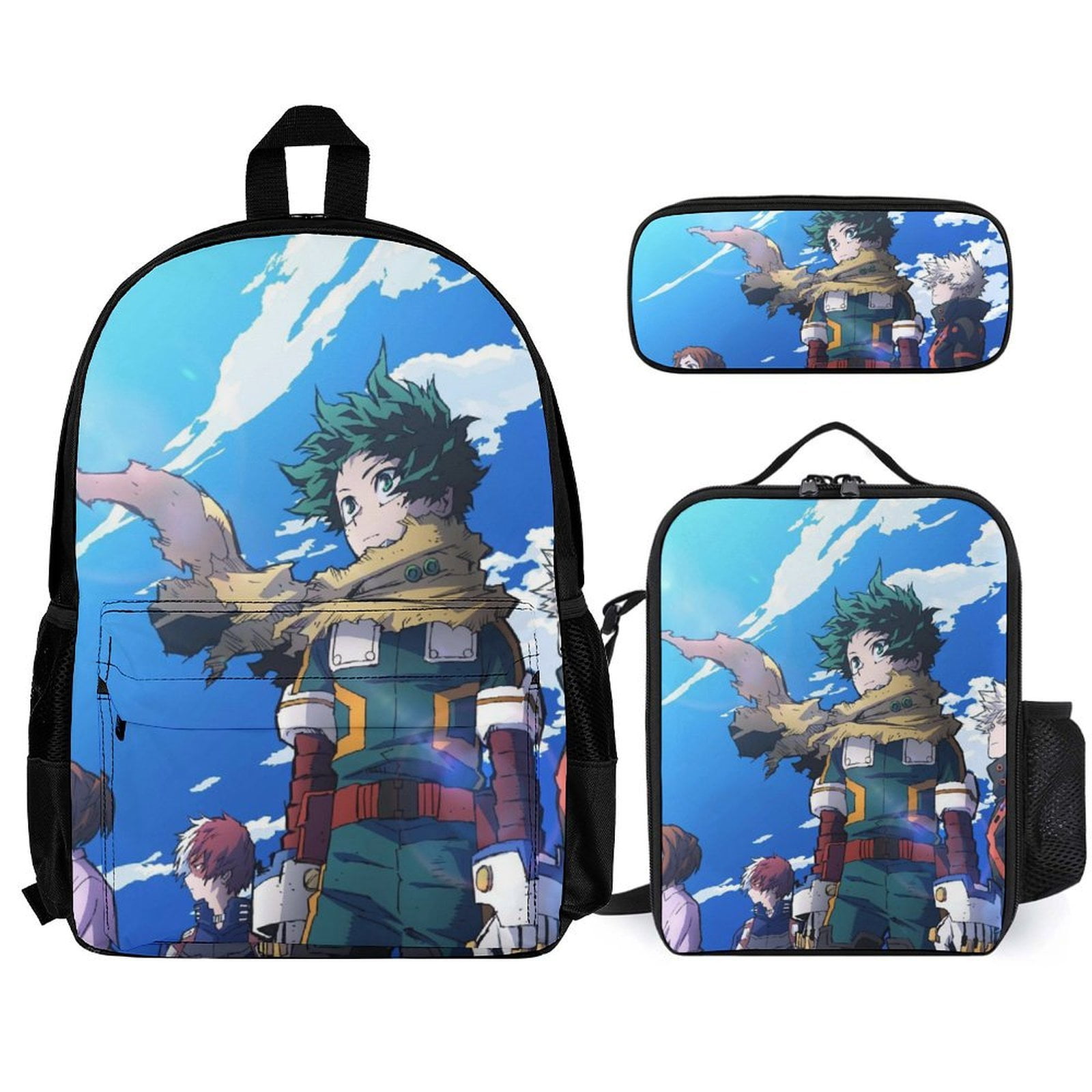 My Hero Academia Mha Backpack With Lunch Bag Pencil Case Pen Bag ...