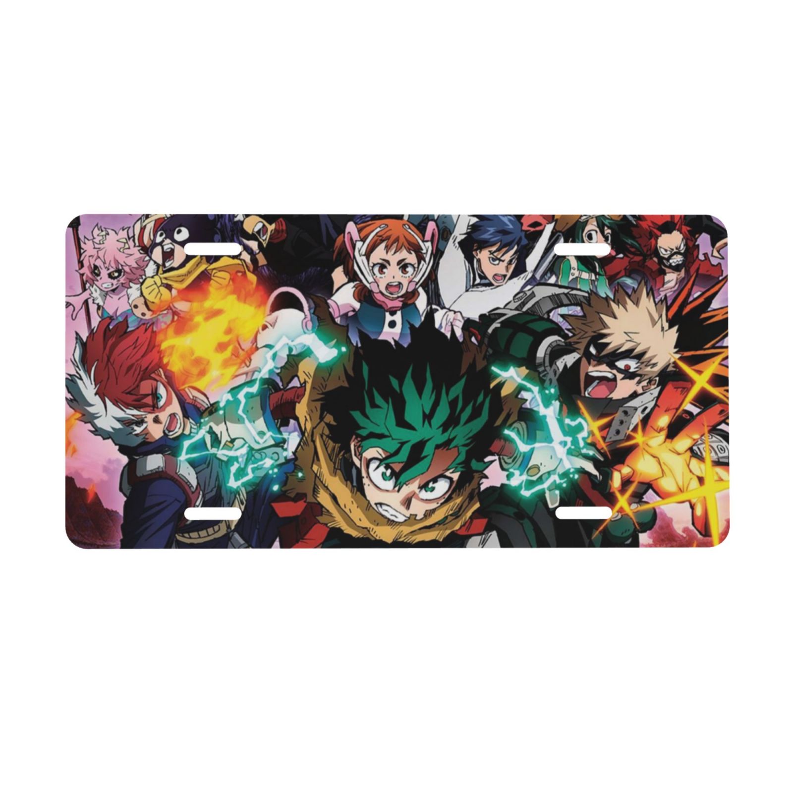 My Hero Academia Mha Boku License Plate Cover Aluminum Novelty Vanity ...