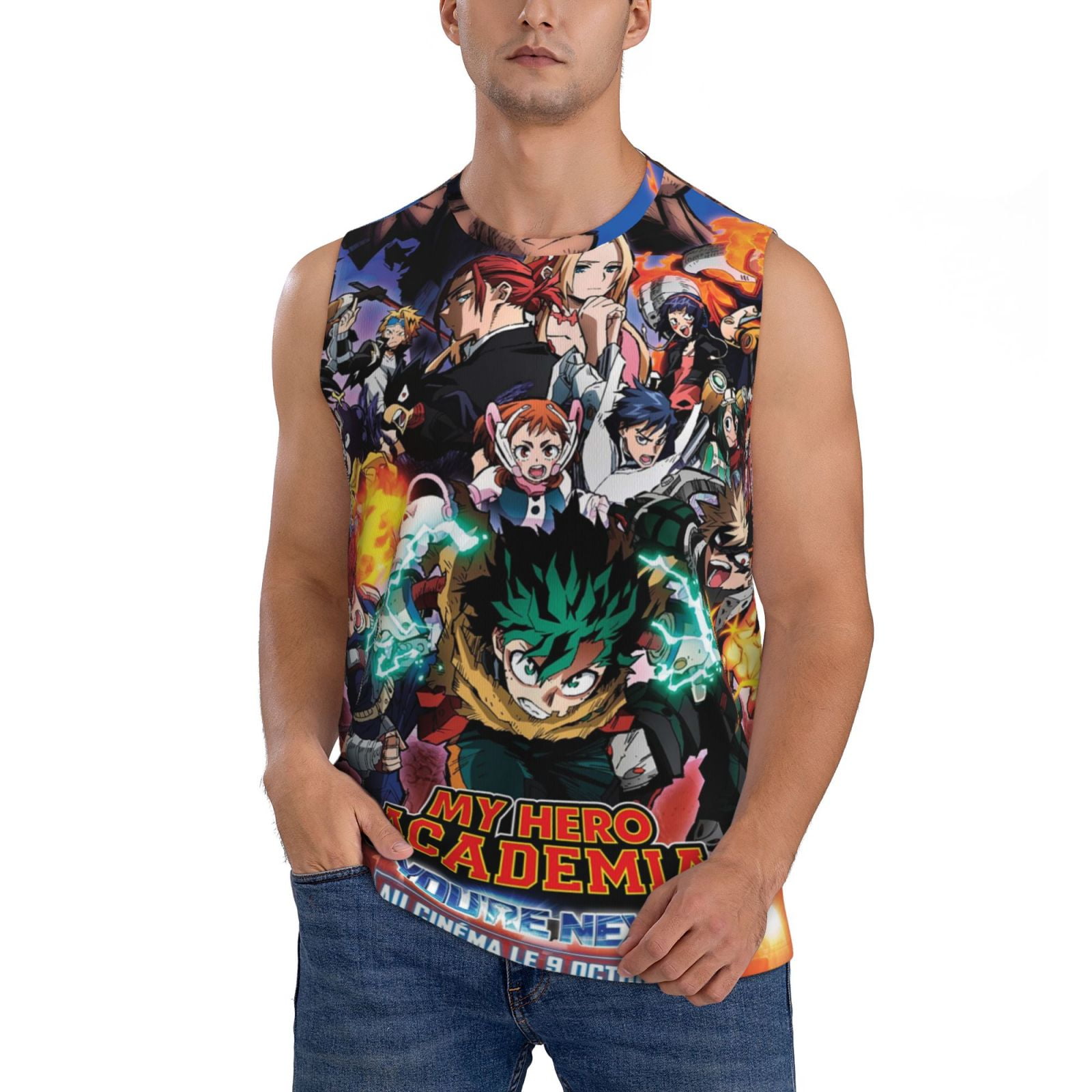 My Hero Academia Mha Boku Men's Tank Top Lightweight Summer Sleeveless ...