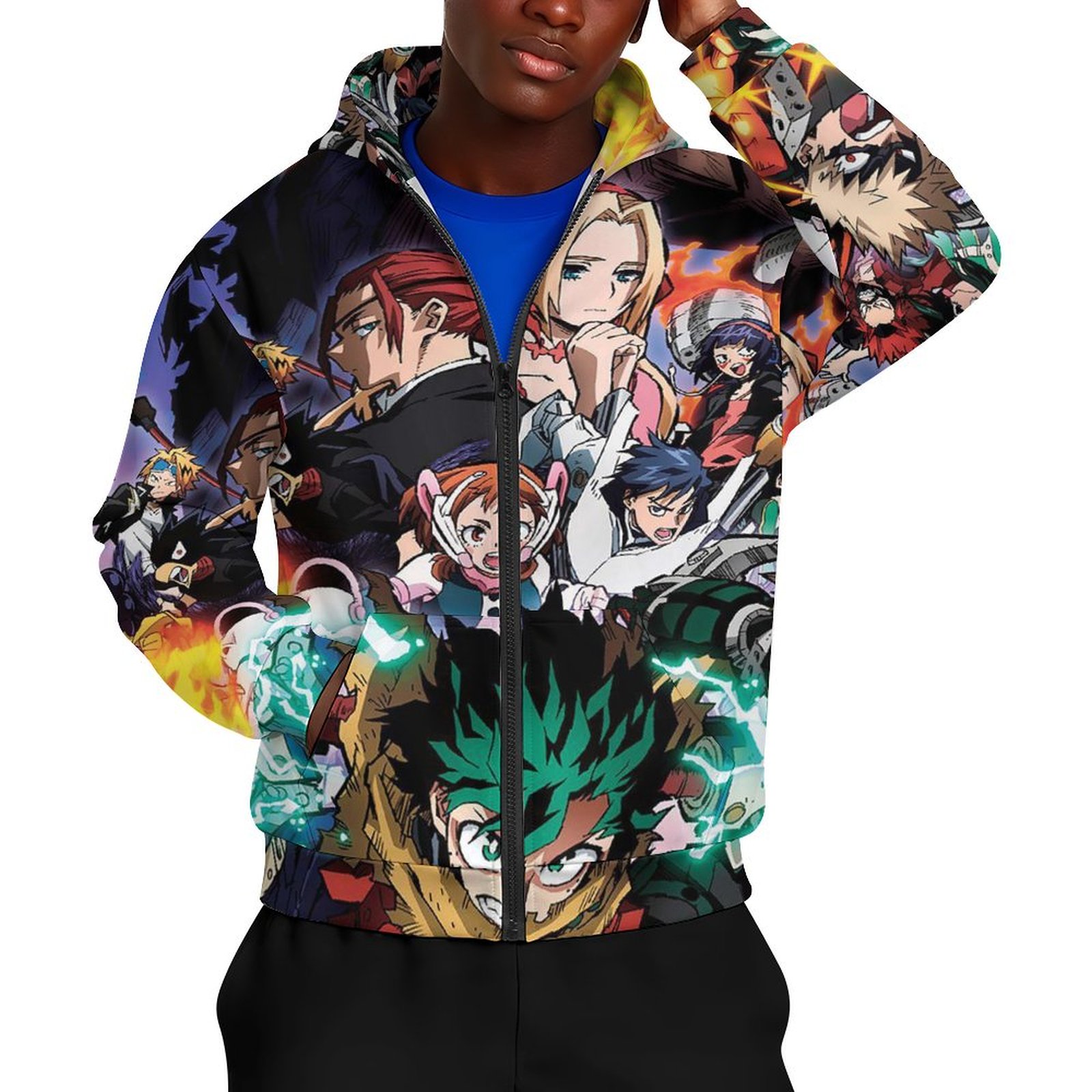My Hero Academia Mha Boku Teen Sweatshirts Zipper Hoodies Jacket Coat ...