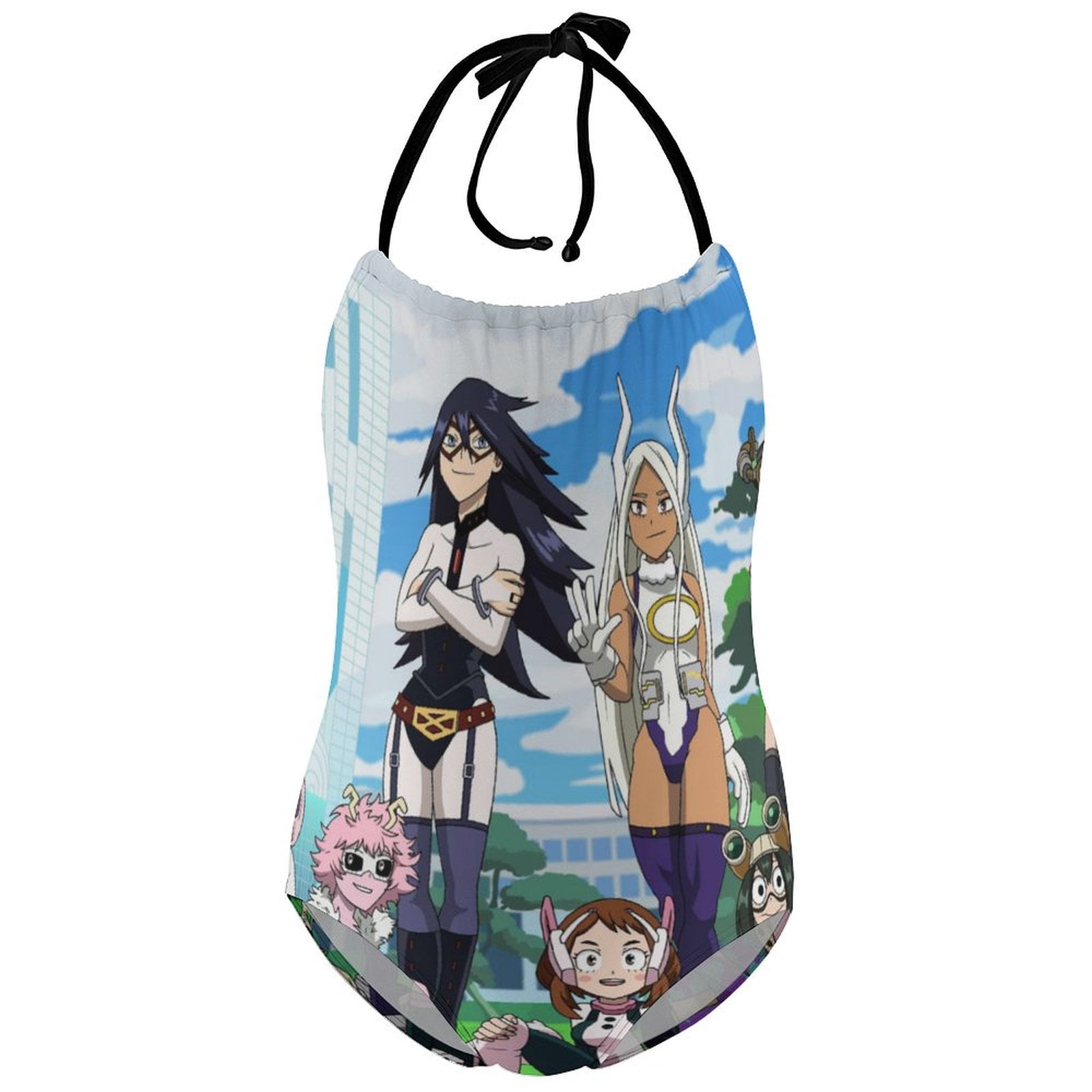 My Hero Academia Mha Children's One-piece Swimwear Halterneck Swimsuit ...