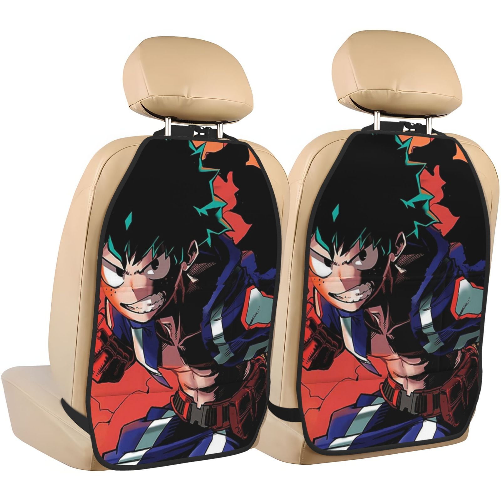 My Hero Academia Mha Deku 2 PCS Car Seat Protector Backseat Car ...