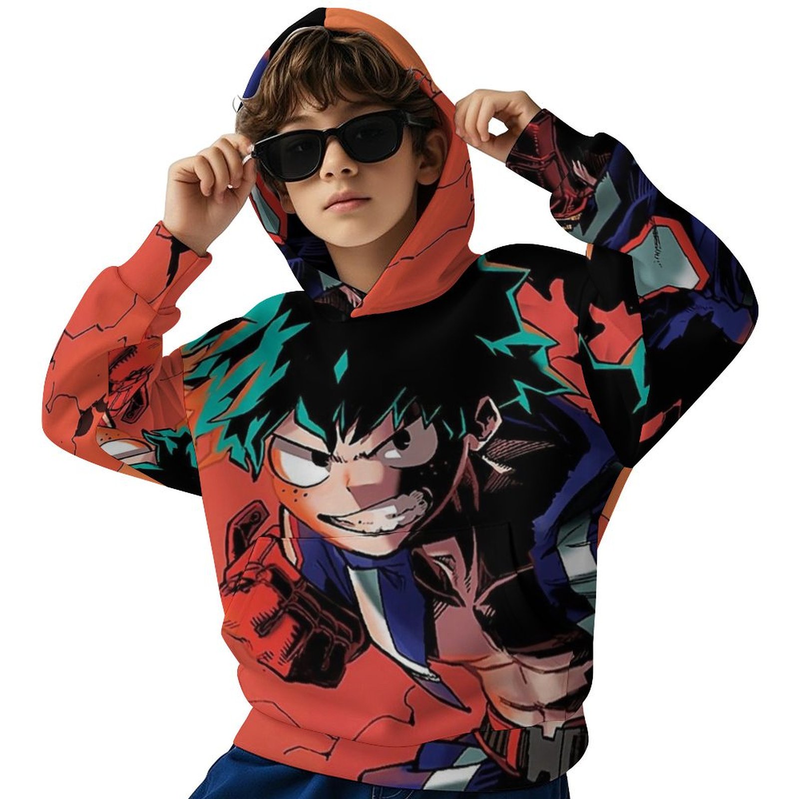 My Hero Academia Mha Deku Children's Hoodies Sweatshirt Girls Hooded ...