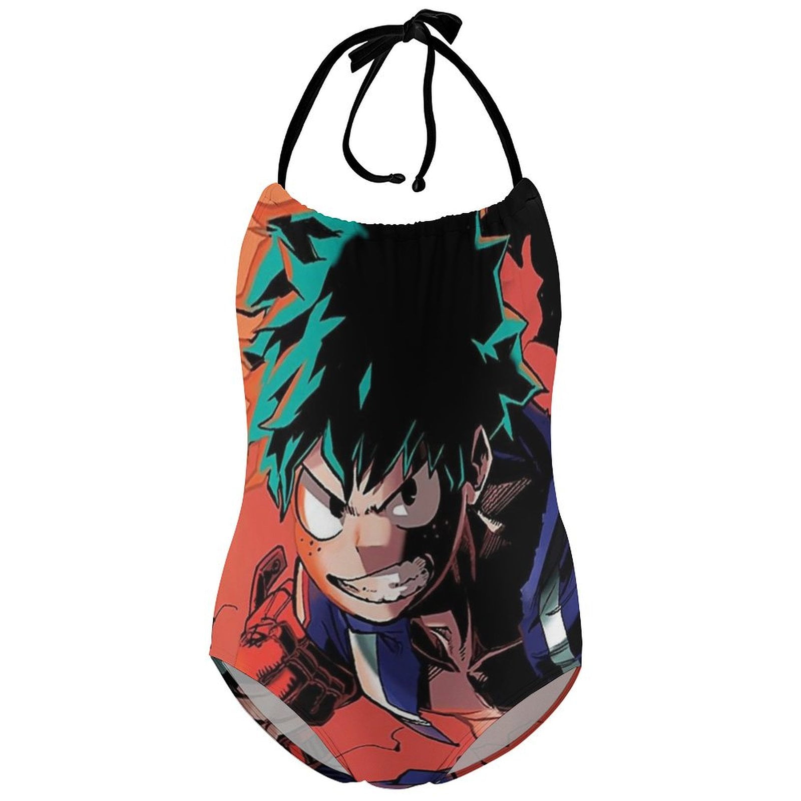 My Hero Academia Mha Deku Children's One-piece Swimwear Halterneck ...