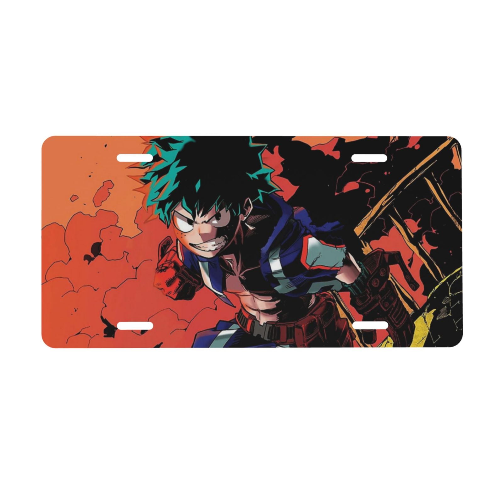 My Hero Academia Mha Deku License Plate Cover Aluminum Novelty Vanity ...