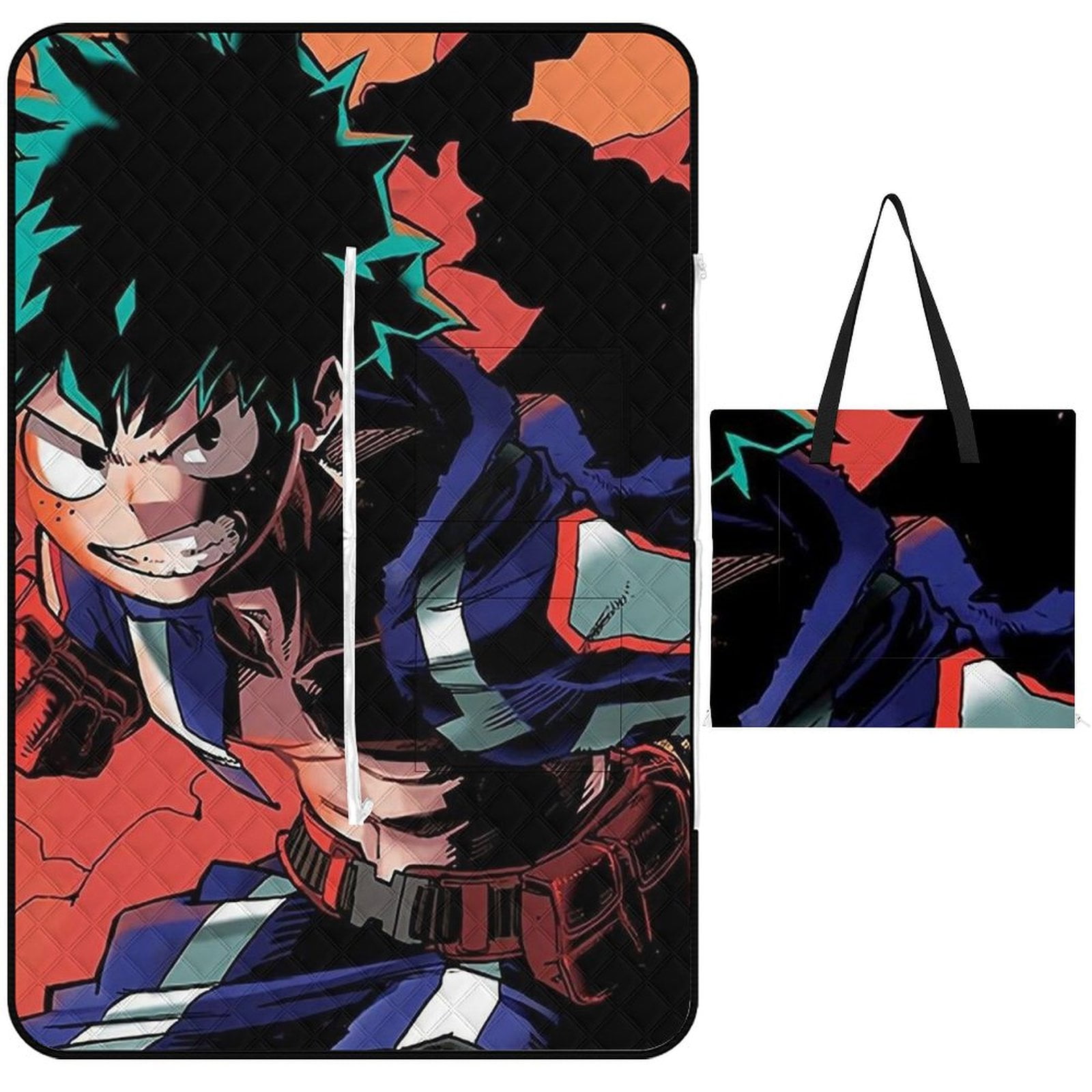 My Hero Academia Mha Deku Picnic Mat Sandproof Waterproof Foldable ...