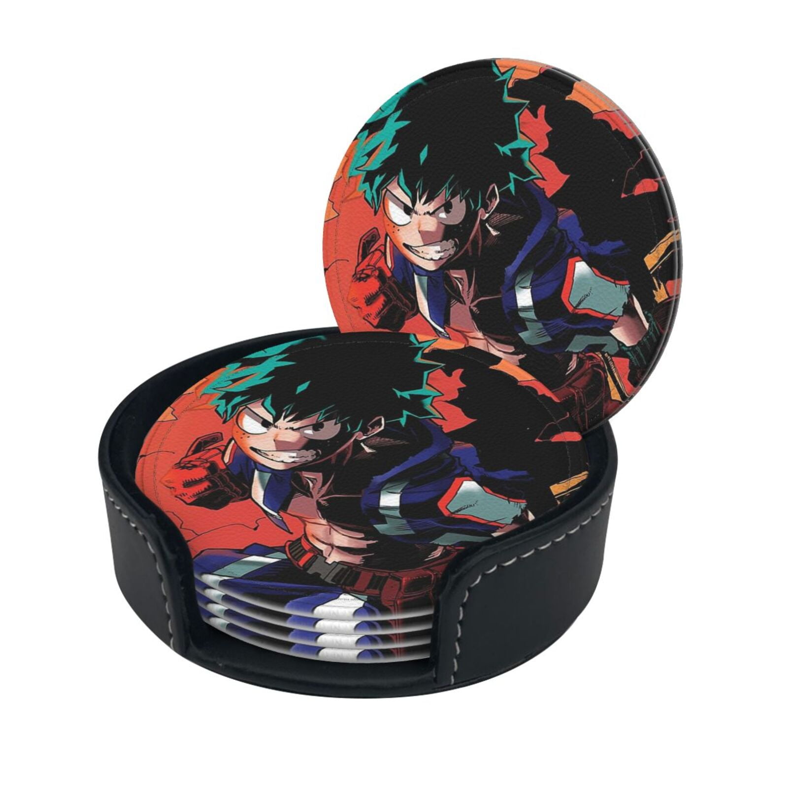 My Hero Academia Mha Deku Round Coaster Set Of 6 Tabletop Protection ...