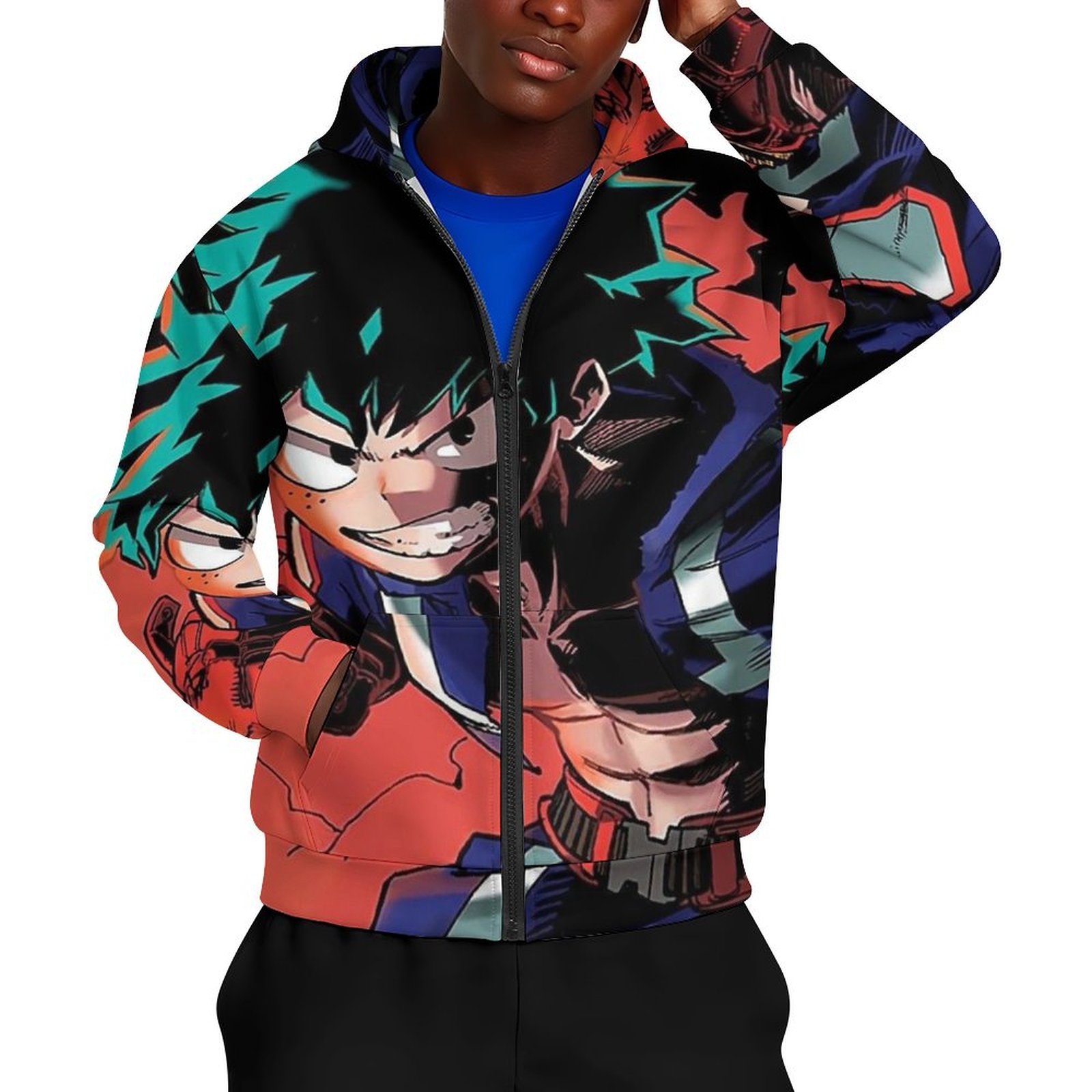My Hero Academia Mha Deku Teen Sweatshirts Zipper Hoodies Jacket Coat ...