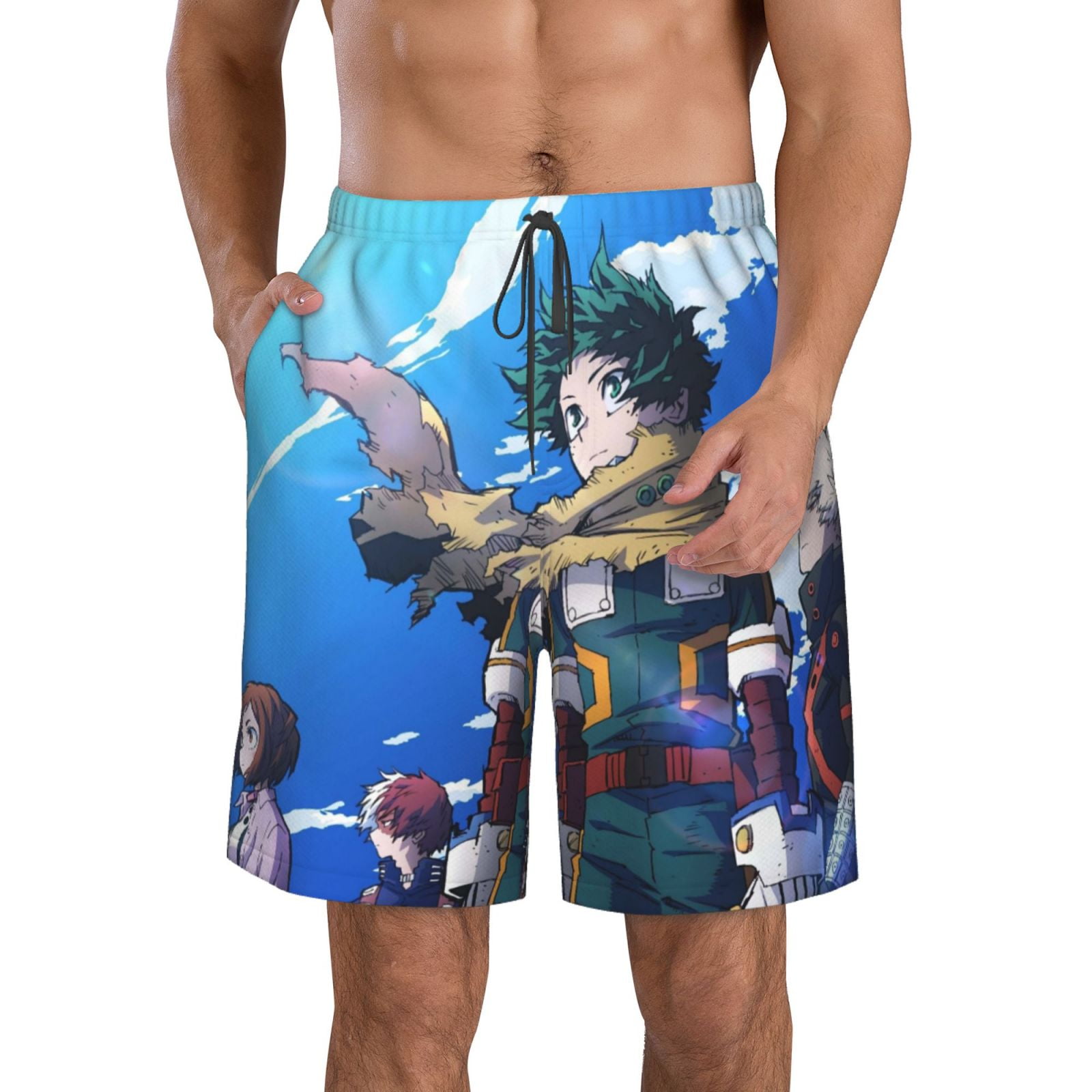 My Hero Academia Mha Men's Beach Shorts Swim Trunks Casual Quick Dry ...