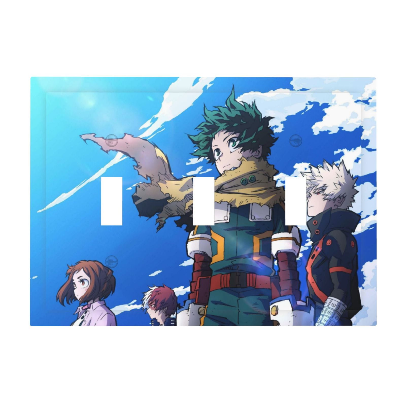 My Hero Academia Mha Wall Plate Cover 3 Gang Toggle Decorative Light ...