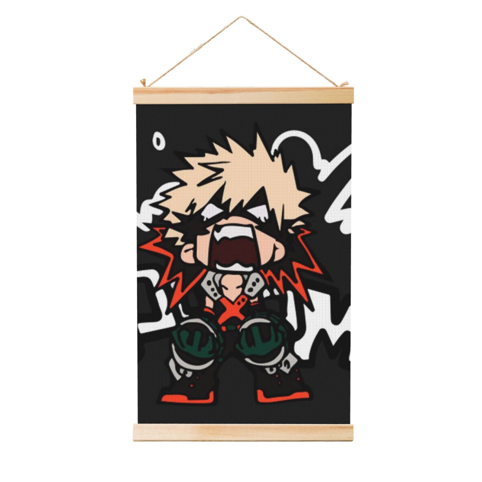 My Hero Academia Mha Wooden Shaft Hanging Poster Canvas Wall Hanging ...