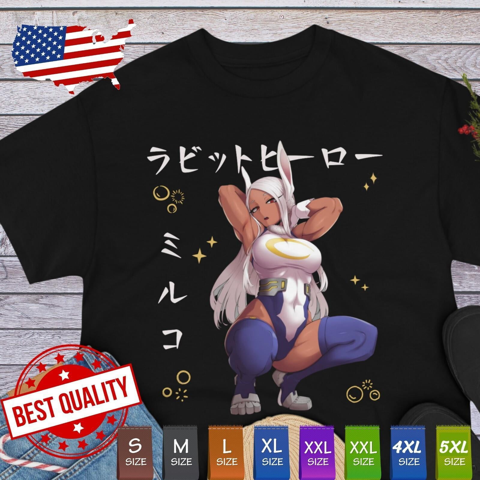 My Hero Academia Mirko Tee Waifu T Shirt Anime Manga Japan Cosplay ...