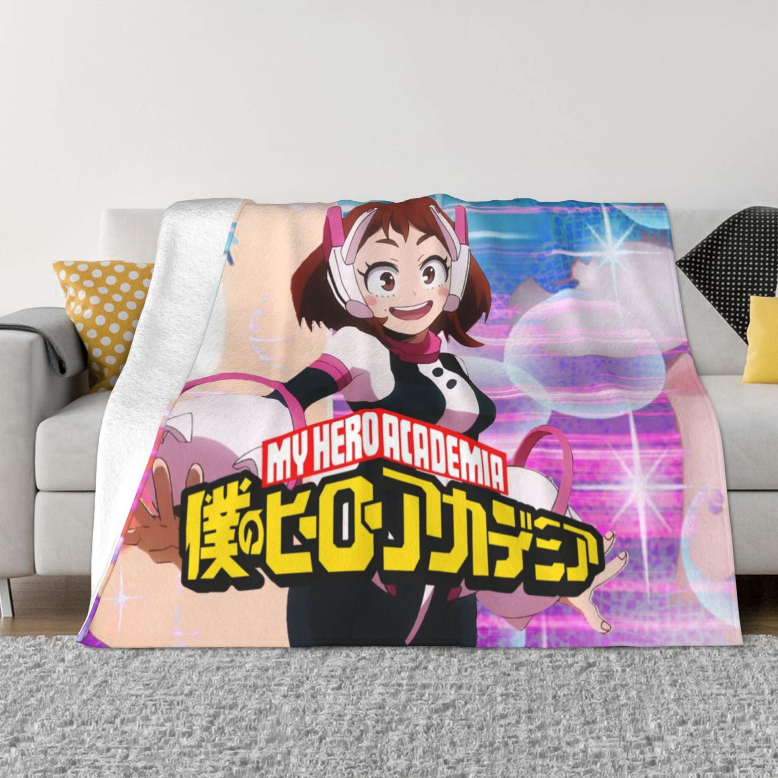 My Hero Academia Ochako Uraraka Throw Blanket Couch Bed Sofa Soft ...