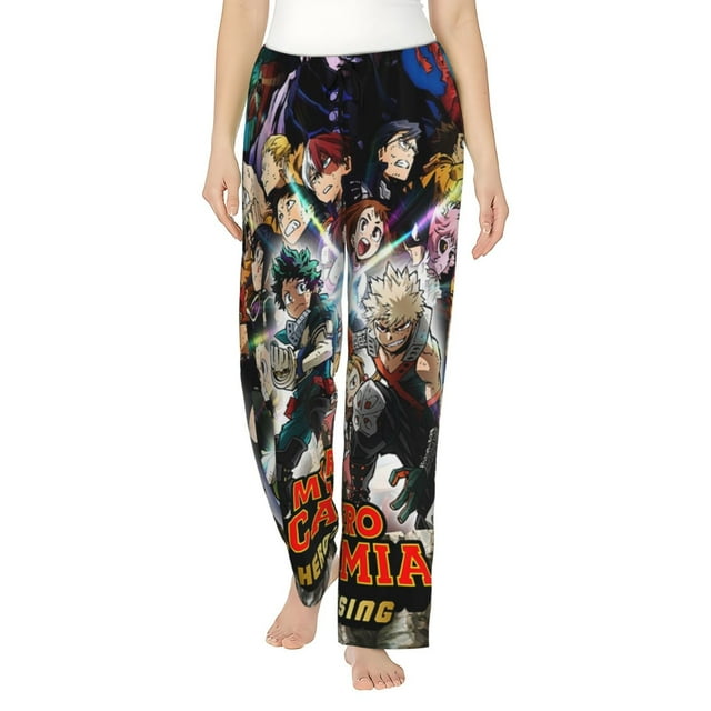 My Hero Academia Pajama Pants for Women Cartoon Pajama Pants All Over ...