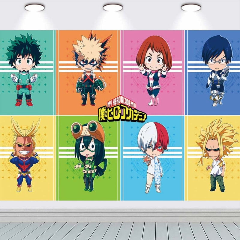 My Hero Academia Party Supplies Background Backdrop Taspestry Banner ...