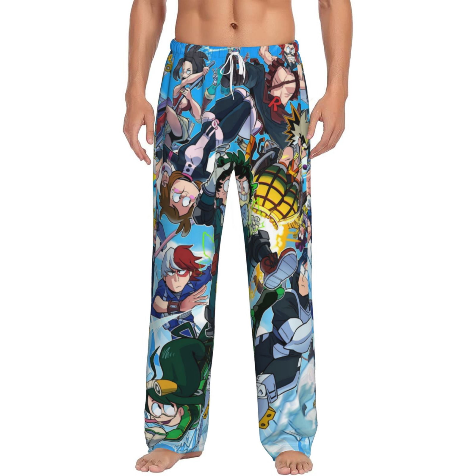 My Hero Academia Poster Men's Pajama Pants With Pockets Lounge Fashion ...