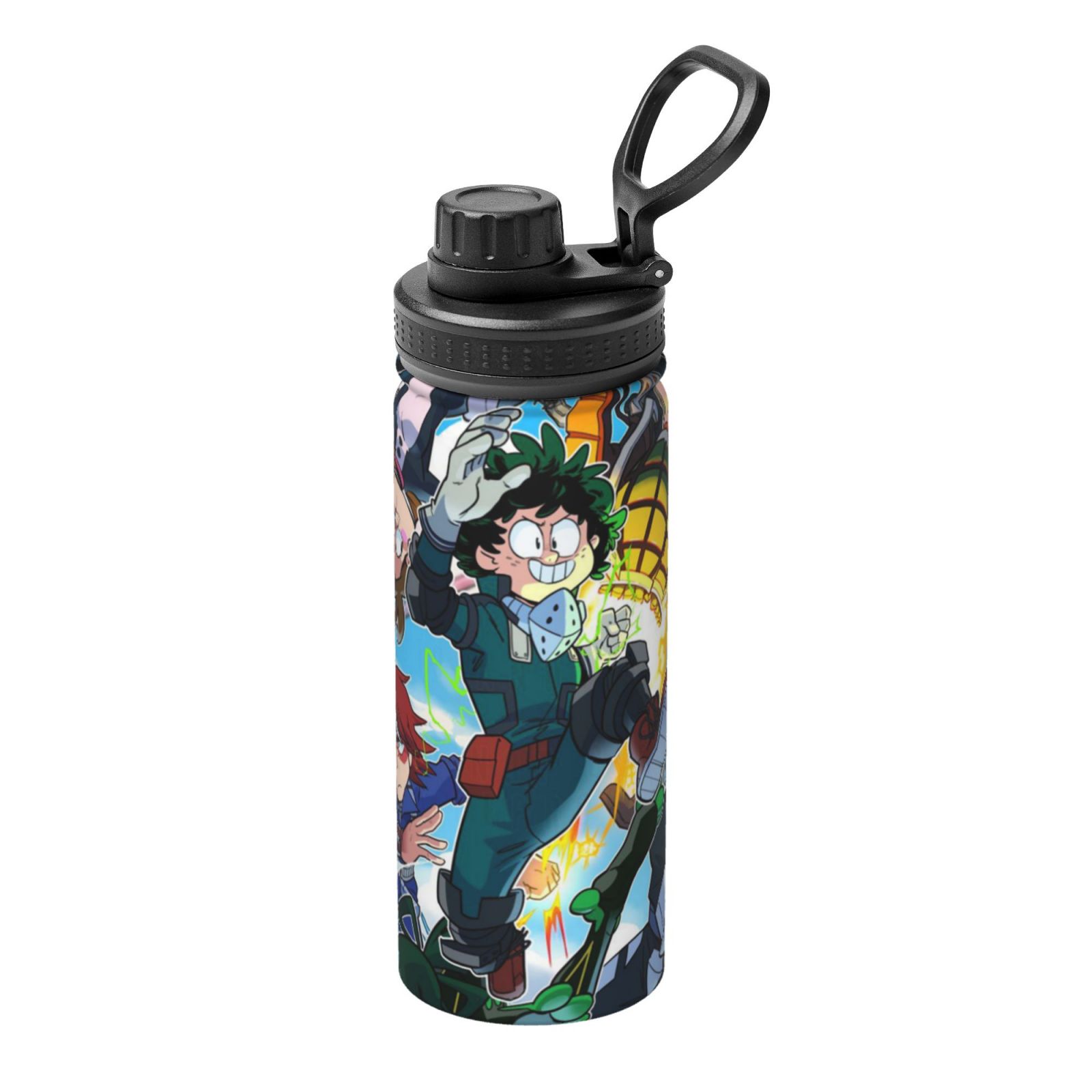 My Hero Academia Poster Sports Insulated Water Bottles Kettle Stainless ...
