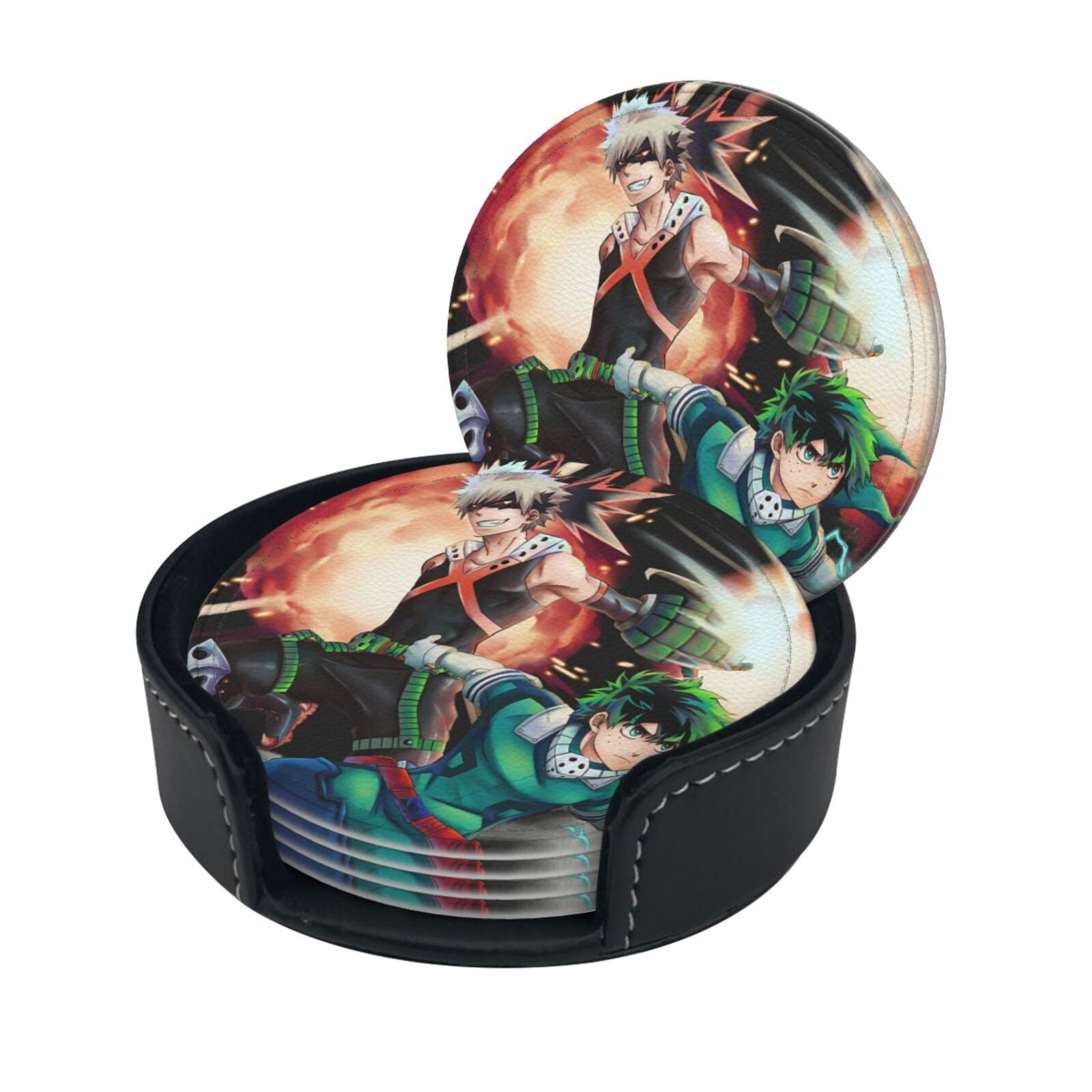 My Hero Academia Round Coaster Set Of 6 Tabletop Protection Mats ...