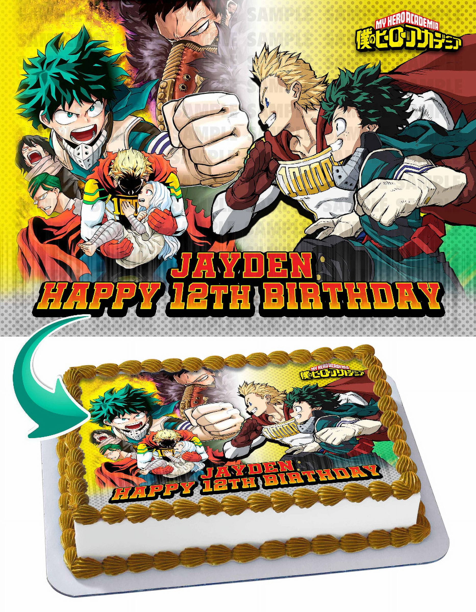 My Hero Academia Season 4 Edible Cake Image Topper Personalized ...