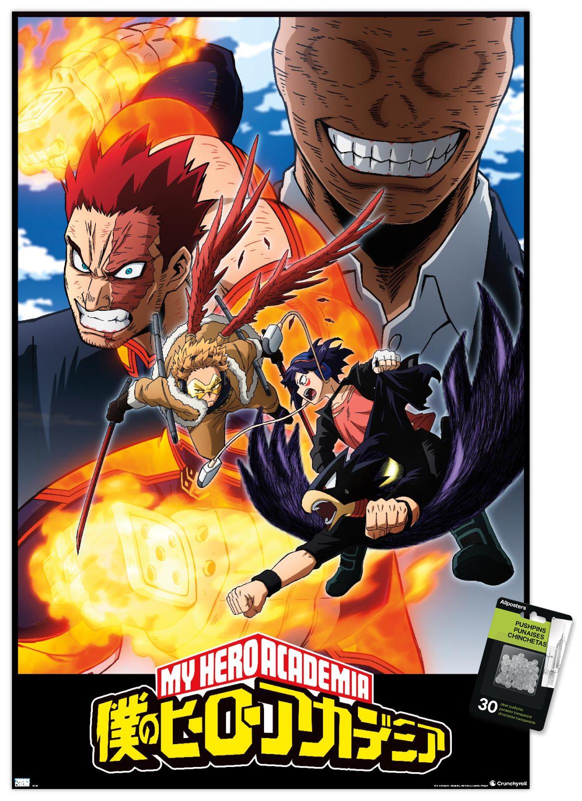 My Hero Academia: Season 7 - Endeavor vs AFO Key Art Wall Poster with ...