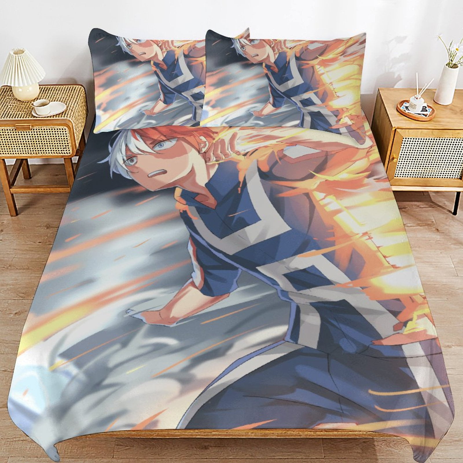 My Hero Academia Shoto Todoroki Bed Duvet Cover Microfiber Bedding Sets ...
