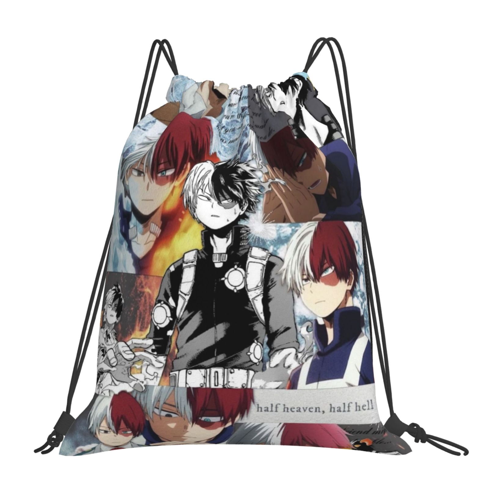 My Hero Academia Shoto Todoroki Drawstring Backpack Sport Gym Bag For ...