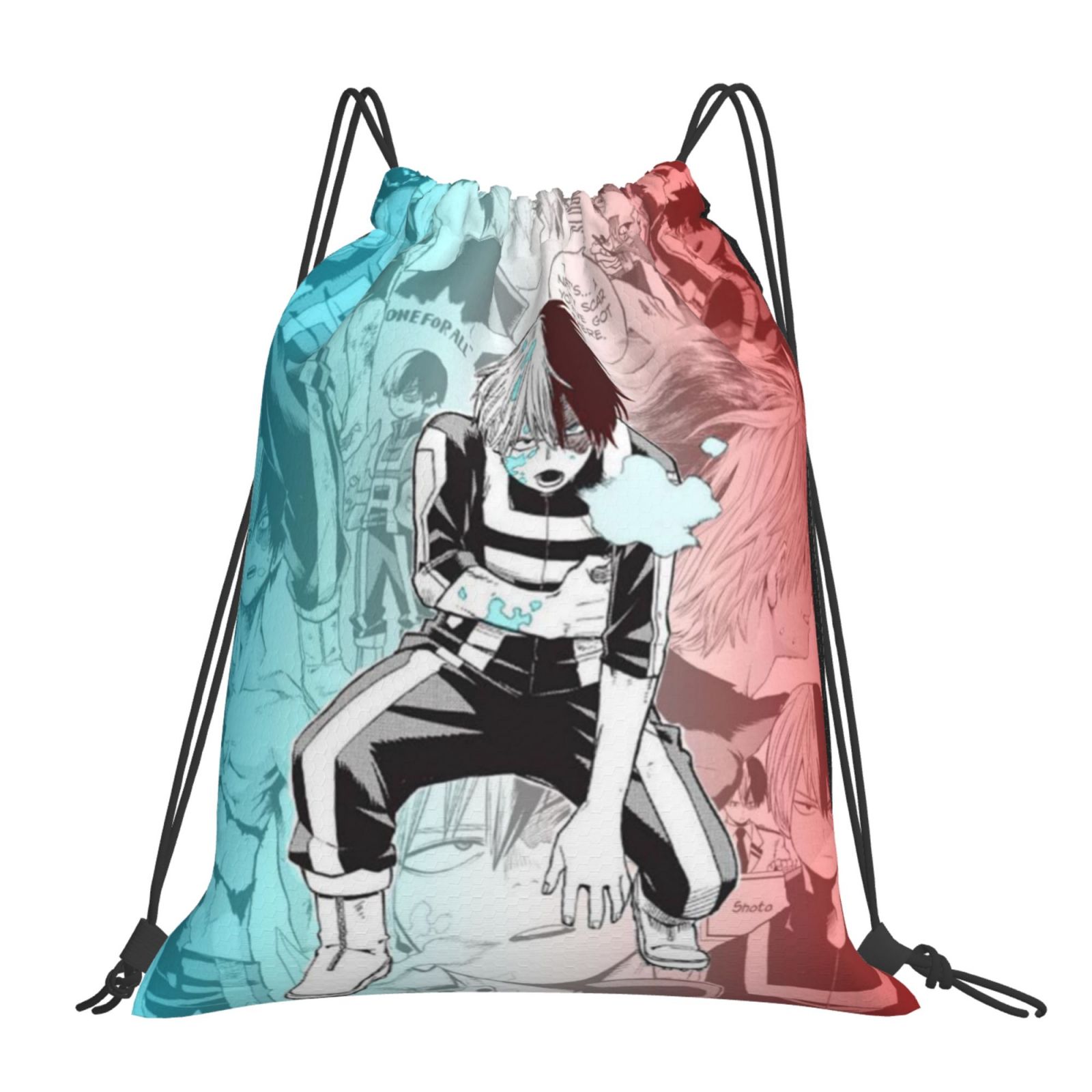 My Hero Academia Shoto Todoroki Drawstring Backpack Sport Gym Bag For ...
