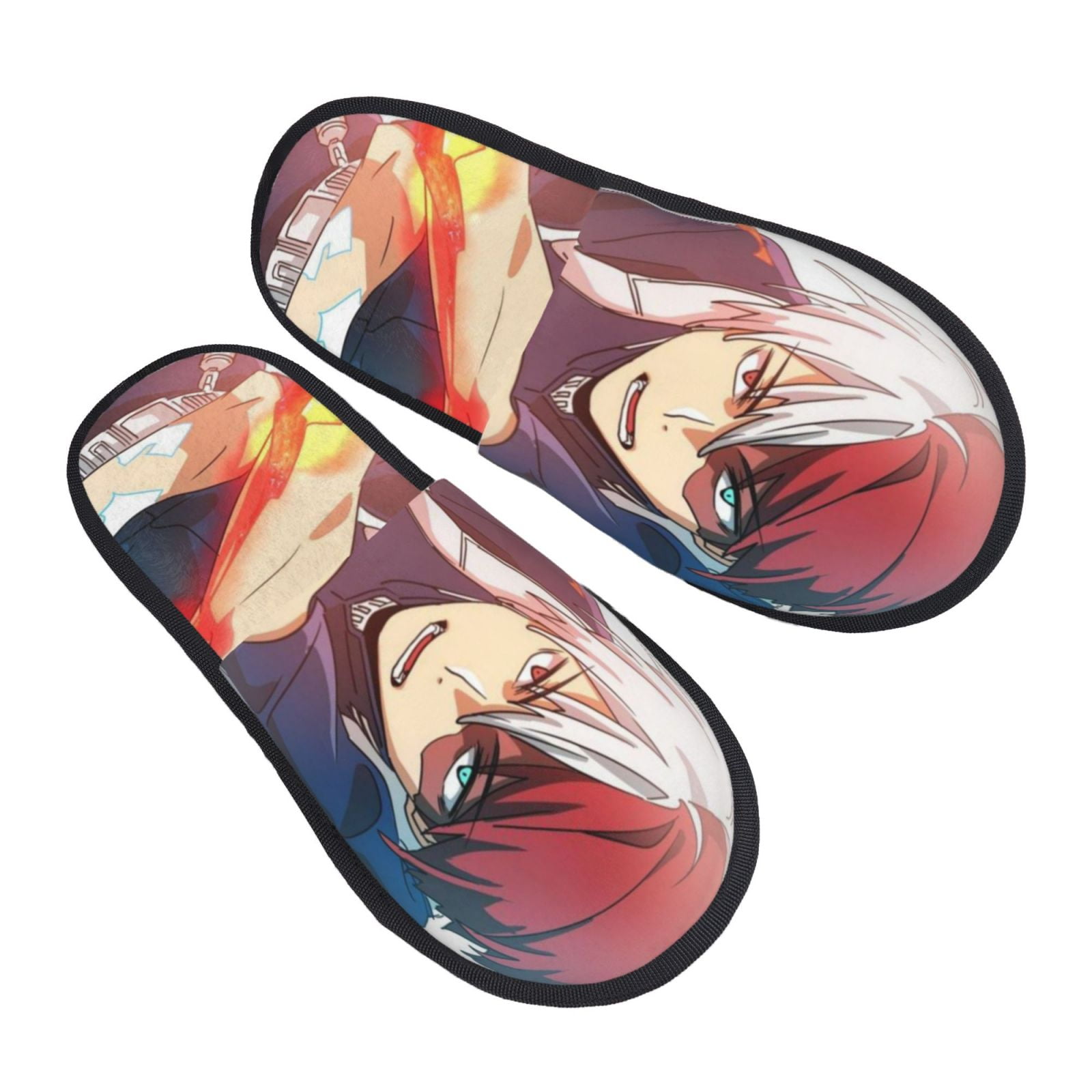 My Hero Academia Shoto Todoroki Furry Slippers For Men Women Fuzzy ...