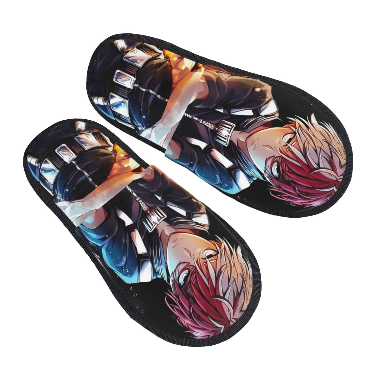 My Hero Academia Shoto Todoroki Furry Slippers For Men Women Fuzzy ...