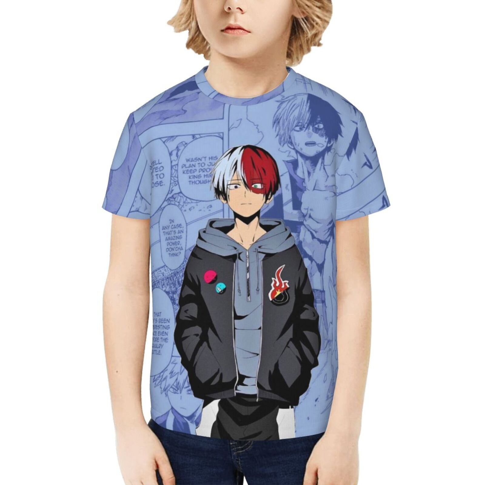 My Hero Academia Shoto Todoroki Kids T-Shirt 3d Printed Graphic T ...