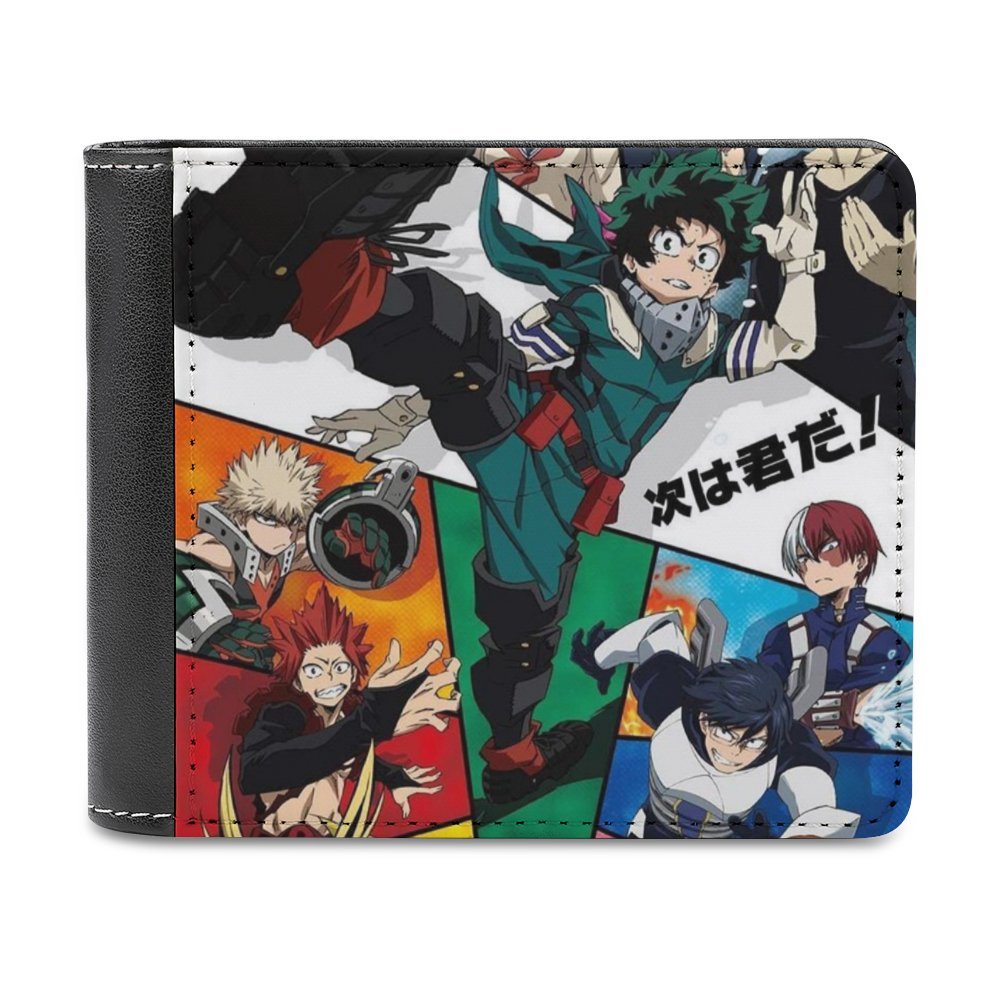 My Hero Academia Slim Bifold Wallet Purse Leather Wallets for Men Women ...
