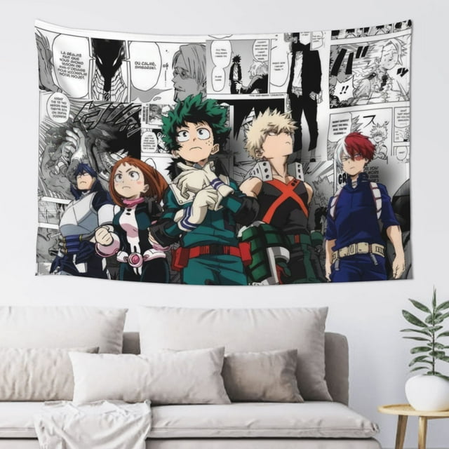 My Hero Academia Tapestry, Anime Wall Poster Art, Wall Tapestry For ...