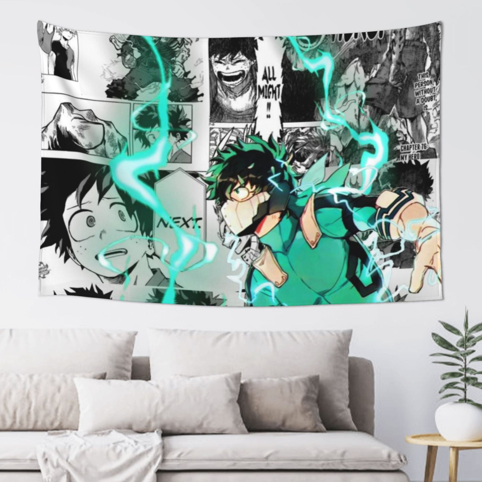My Hero Academia Tapestry, Anime Wall Poster Art, Wall Tapestry For ...