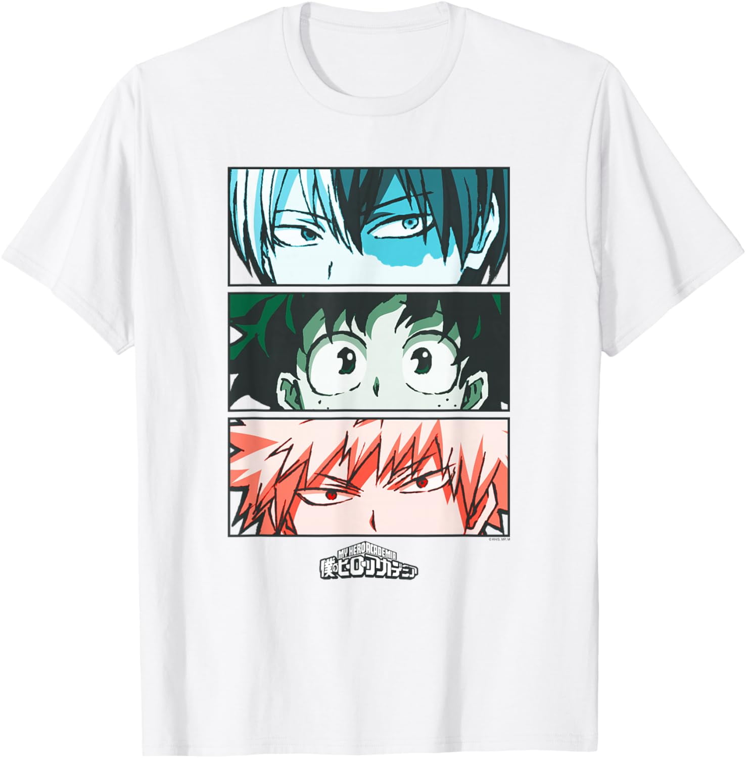 My Hero Academia Todoroki Deku Bakugo Eyes Anime T-Shirt - Walmart.com
