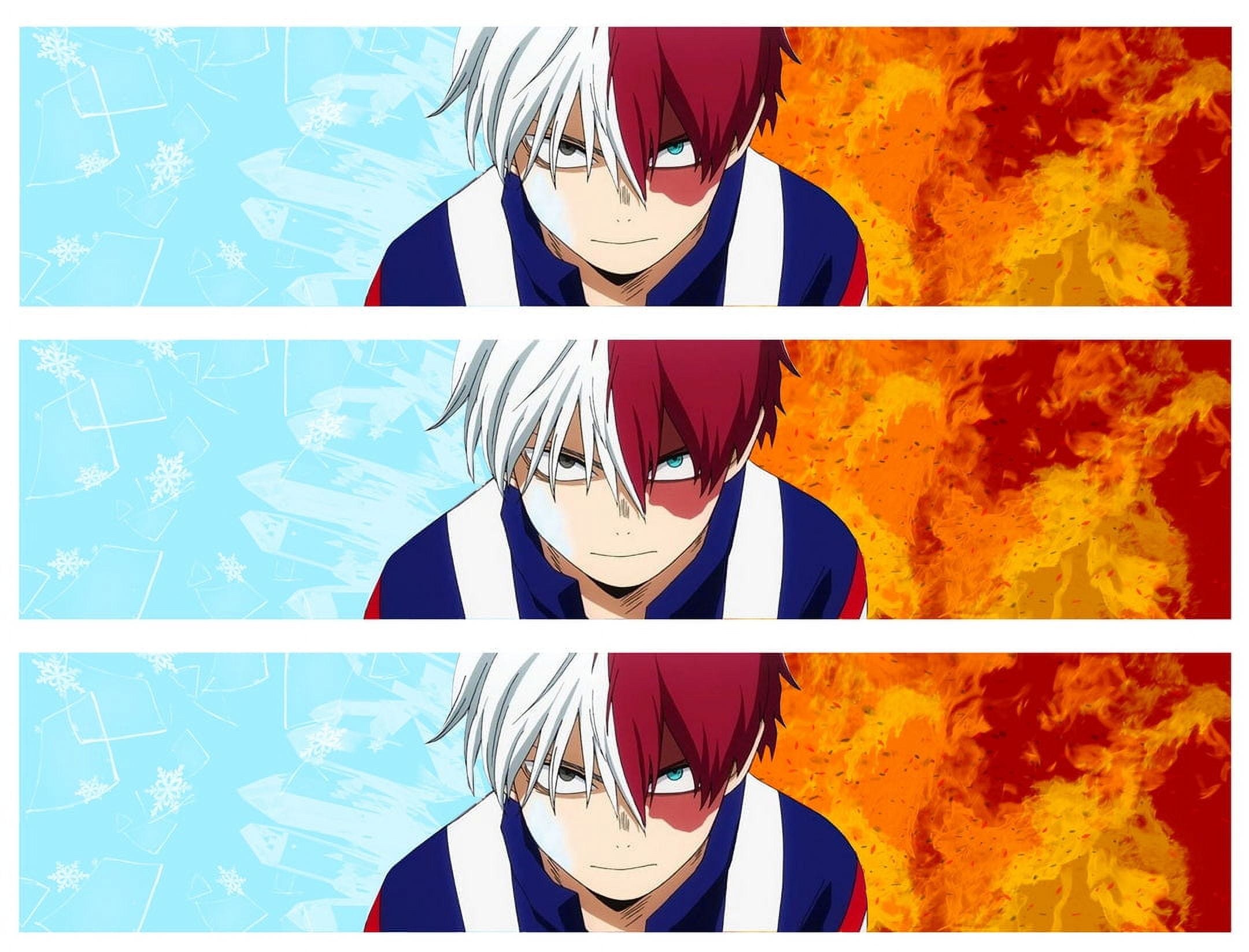 My Hero Academia Todoroki Fire and Ice Edible Cake Topper Image Strips ...