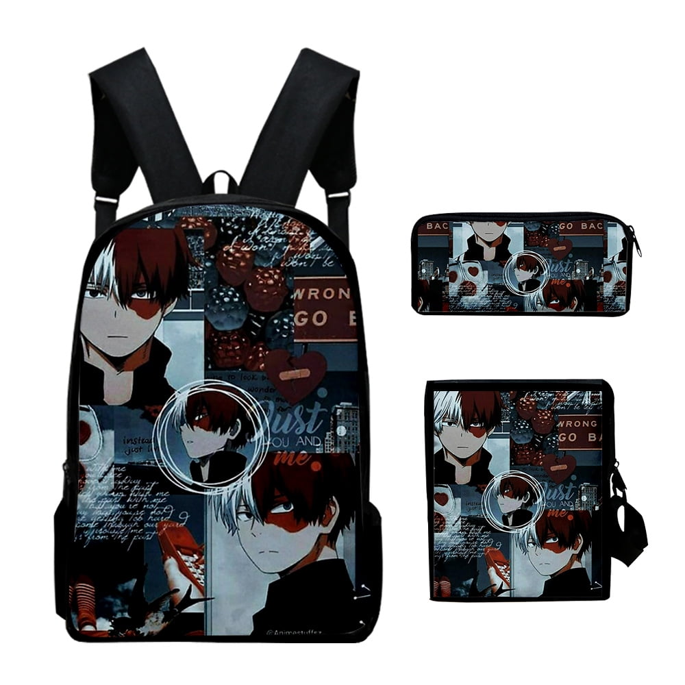 My Hero Academia Todoroki Shoto Merch Backpack Rucksack Cosplay Zip ...