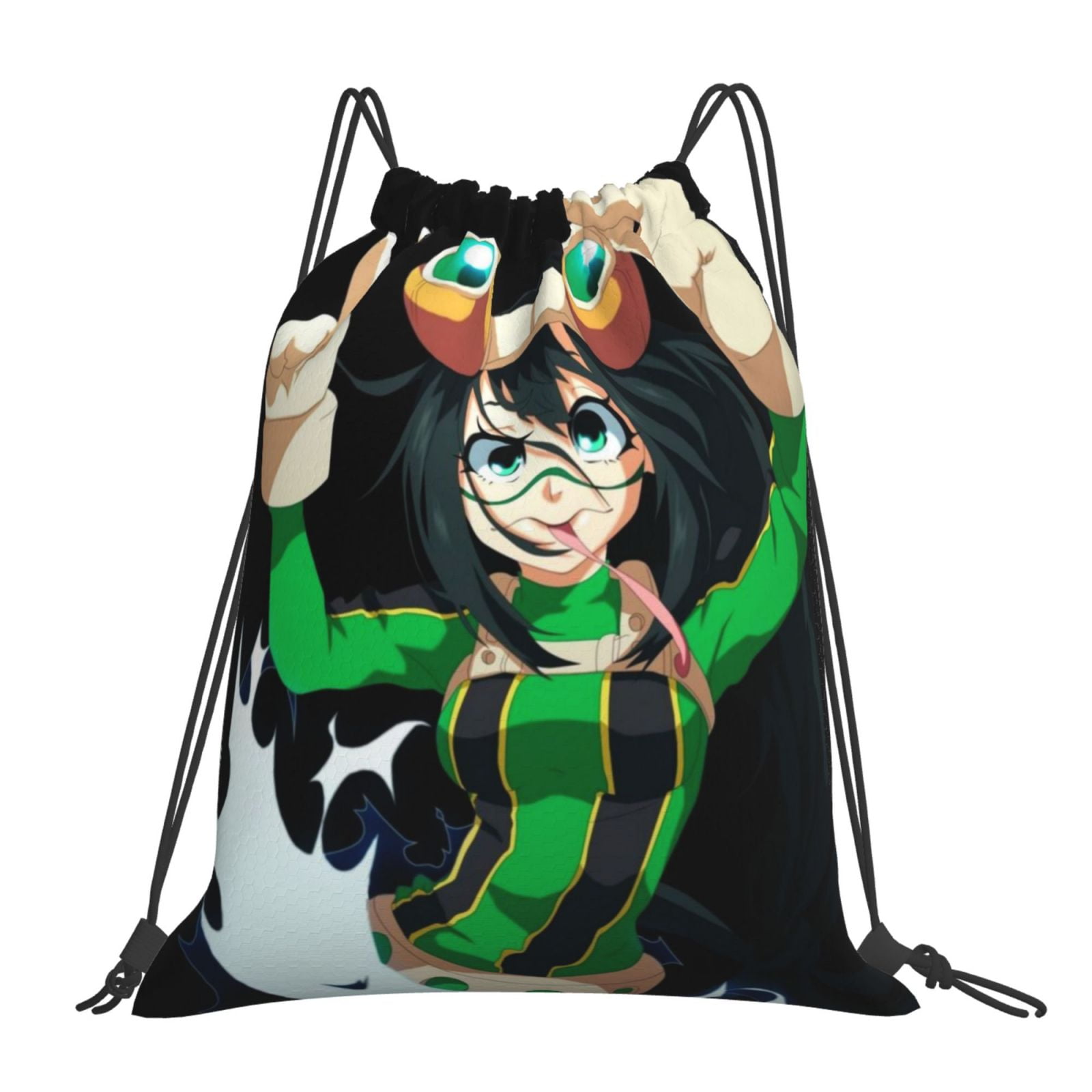 My Hero Academia Tsuyu Asui Drawstring Backpack Sport Gym Bag For Yoga ...