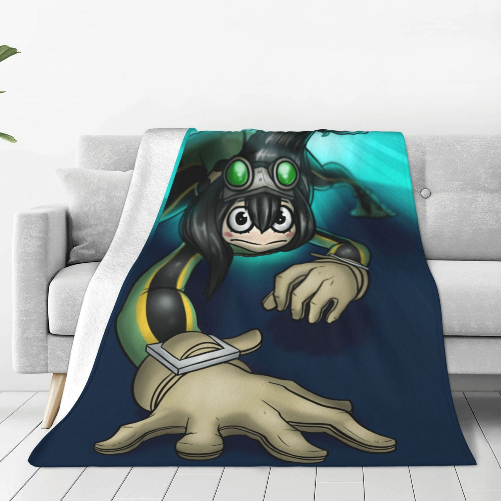 My Hero Academia Tsuyu Asui Throw Blanket Couch Bed Sofa Soft ...