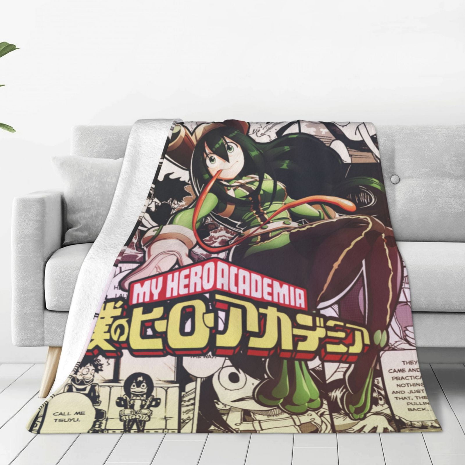My Hero Academia Tsuyu Asui Throw Blanket Couch Bed Sofa Soft ...
