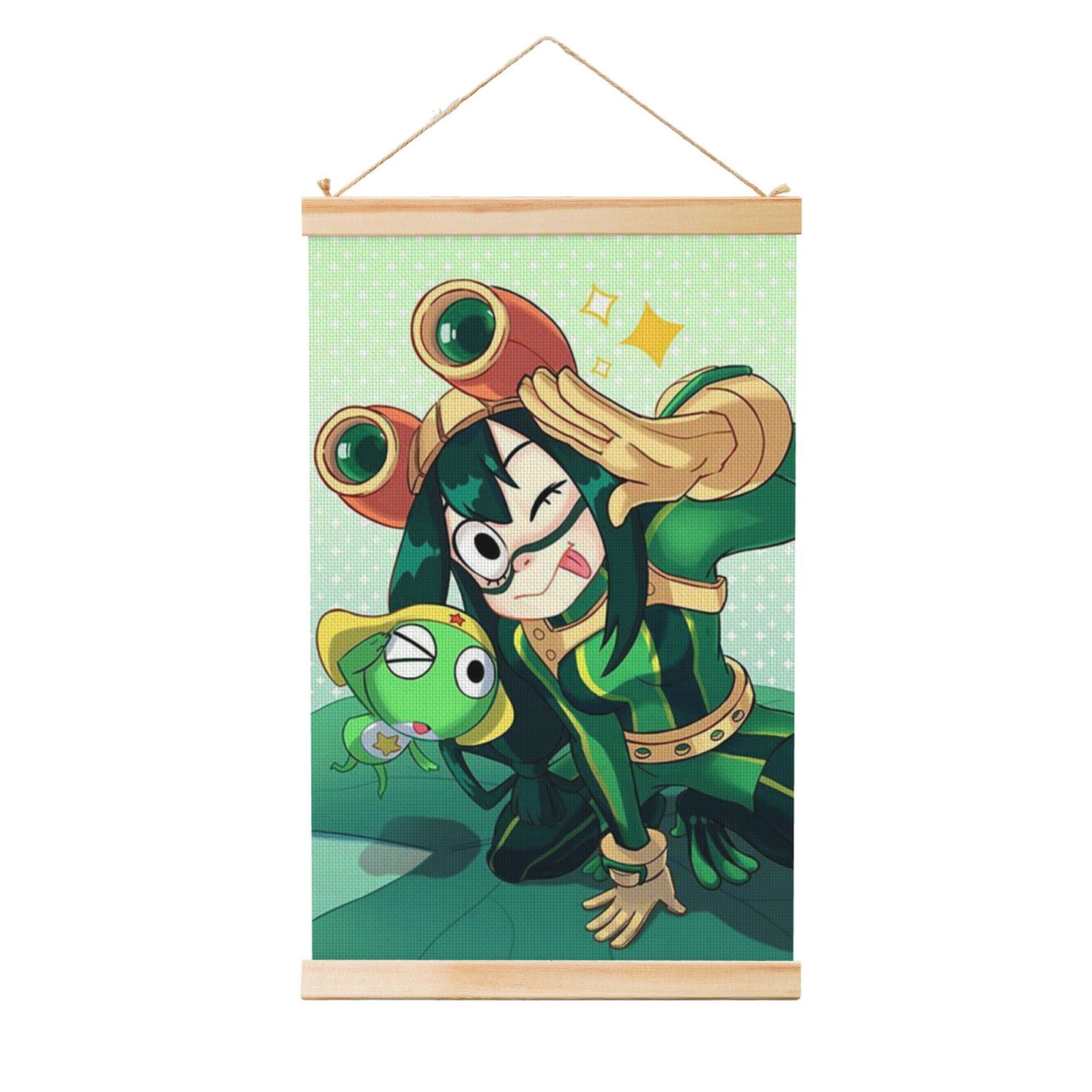 My Hero Academia Tsuyu Asui Wooden Shaft Hanging Poster Home Decor ...