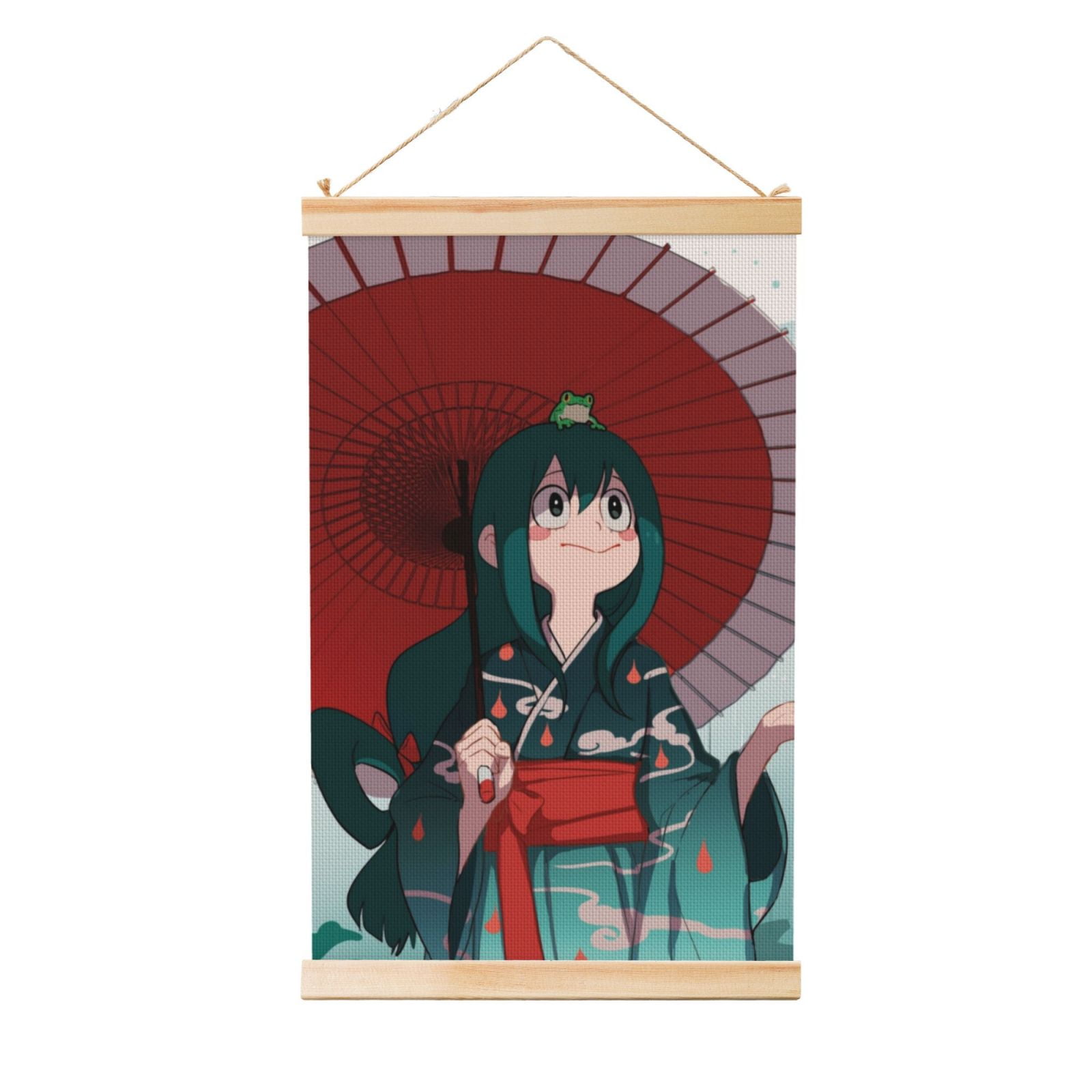 My Hero Academia Tsuyu Asui Wooden Shaft Hanging Poster Home Decor ...